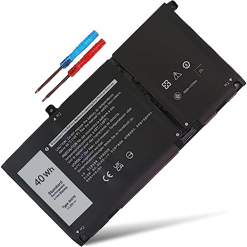 Bovekeey JK6Y6 Battery 40Wh 11.25V for Dell Latitude 3410 3510, Vostro 5300 5401 5501, Inspiron 5300 5401 5402 5408 5409 5508 5400 5406 7405 7300 7500 2-in-1 Silver Series H5CKD 0C5KG6 0CF5RH