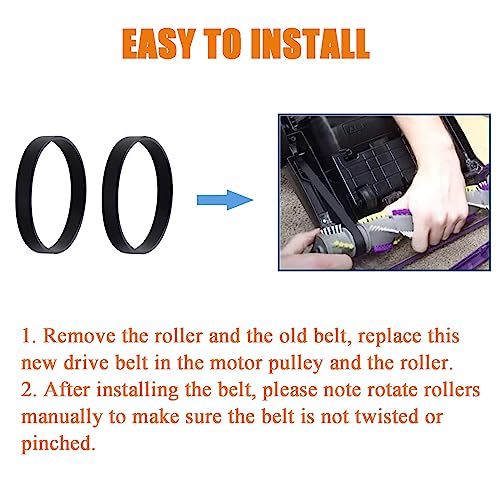 Aetwhy Replacement Belts Vacuum Cleaner Belts Compatible with Bissell Model 2910, 2987, 2806 PowerForce and TurboClean PowerBrush Flat Pump Belt Replace Part 1606428 (2 Pack)