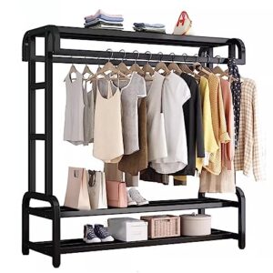 hm&dx clothes rack with wheels,double rods clothing rack for hanging clothes,heavy duty clothes garment racks,industrial pipe clothes rack,metal rolling clothing racks organizer for clothes shoes