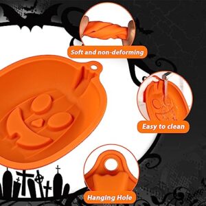 Kamehame Halloween Pumpkin Cake Pan, 8 Inches Pumpkin Cake Mold, Jack O Lantern Silicone Mold, Pumpkin Shaped Bakeware Baking Tray, Orange