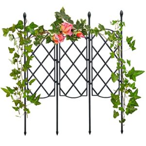 decor trellis, garden trellis for climbing plants, garden fence, stackable mini garden trellis, superimposed garden flower support metal trellis for climbing rose vegetable flower