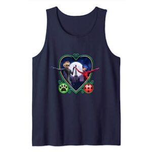 Miraculous Ladybug and Cat Noir The Movie Heart Tank Top