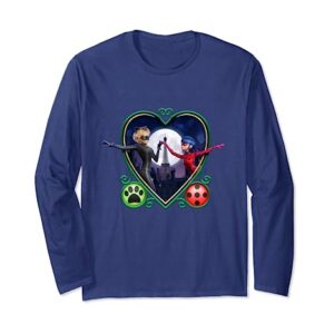 Miraculous Ladybug and Cat Noir The Movie Heart Long Sleeve T-Shirt