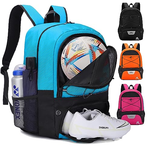 Hsmihair Soccer Bag-Soccer Backpack & Backpack for & Football Volleyball & Basketball,with Ball Compartment and Separate Cleat Training Package