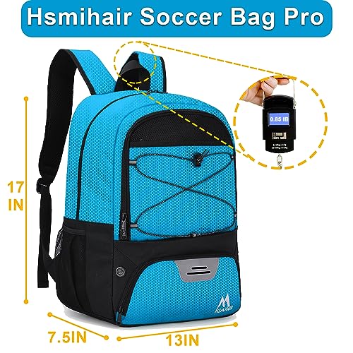 Hsmihair Soccer Bag-Soccer Backpack & Backpack for & Football Volleyball & Basketball,with Ball Compartment and Separate Cleat Training Package