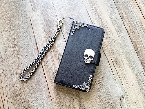 Skull phone leather wallet removable case for iPhone X XS XR 11 12 13 14 Pro Max Samsung S23 S22 S21 S20 Ultra Note 20 10 Plus Mn1280