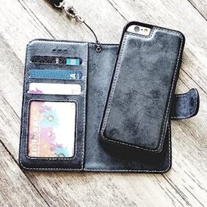 Gothic Floral Rose phone leather wallet removable case for iPhone X XS XR 11 12 13 14 Pro Max Samsung S23 S22 S21 S20 Ultra Note 20 10 Plus Mn1281