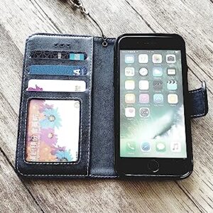 Gothic Floral Rose phone leather wallet removable case for iPhone X XS XR 11 12 13 14 Pro Max Samsung S23 S22 S21 S20 Ultra Note 20 10 Plus Mn1281