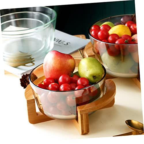 Cabilock 1 Set Bowl Decorative Glass Bowl Decorative Fruit Bowl Server Tray Food Storage Bowl Footed Trifle Bowls Glass Containers Household Salad Bowl Household Glass Bowl Glass Salad Bowl