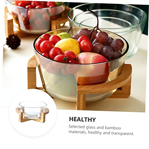 Cabilock 1 Set Bowl Decorative Glass Bowl Decorative Fruit Bowl Server Tray Food Storage Bowl Footed Trifle Bowls Glass Containers Household Salad Bowl Household Glass Bowl Glass Salad Bowl