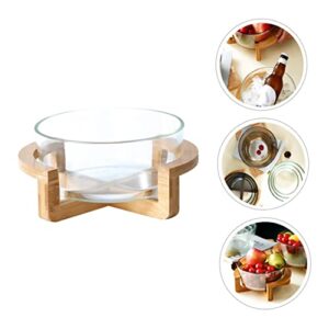 Cabilock 1 Set Bowl Decorative Glass Bowl Decorative Fruit Bowl Server Tray Food Storage Bowl Footed Trifle Bowls Glass Containers Household Salad Bowl Household Glass Bowl Glass Salad Bowl