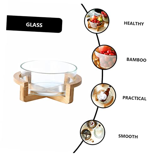 Cabilock 1 Set Bowl Decorative Glass Bowl Decorative Fruit Bowl Server Tray Food Storage Bowl Footed Trifle Bowls Glass Containers Household Salad Bowl Household Glass Bowl Glass Salad Bowl