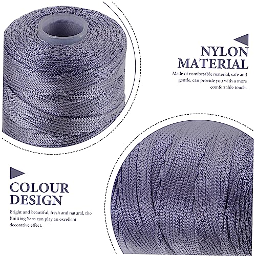 DIY Knitting Yarn 2 Rolls Thin Ice Silk Thread Crocheting Yarn Crafts Yarn for Crocheting Hand Knitting Yarn Professional Yarn Weaving Nylon Yarn Hollow Braided Rope Body Line