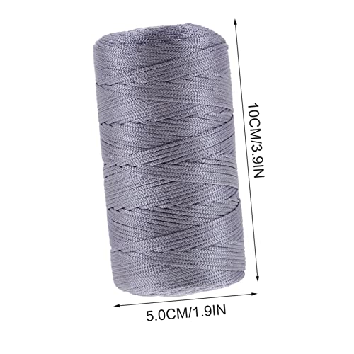 DIY Knitting Yarn 2 Rolls Thin Ice Silk Thread Crocheting Yarn Crafts Yarn for Crocheting Hand Knitting Yarn Professional Yarn Weaving Nylon Yarn Hollow Braided Rope Body Line