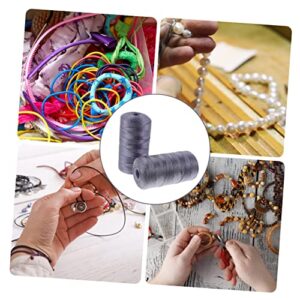 DIY Knitting Yarn 2 Rolls Thin Ice Silk Thread Crocheting Yarn Crafts Yarn for Crocheting Hand Knitting Yarn Professional Yarn Weaving Nylon Yarn Hollow Braided Rope Body Line