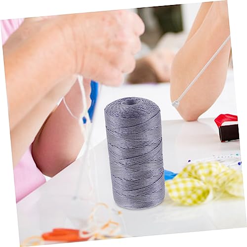 DIY Knitting Yarn 2 Rolls Thin Ice Silk Thread Crocheting Yarn Crafts Yarn for Crocheting Hand Knitting Yarn Professional Yarn Weaving Nylon Yarn Hollow Braided Rope Body Line