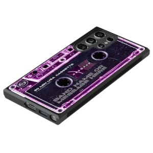 Cassette Tape Clear Pink Personalized Black Rubber Phone Case Compatible With Samsung Galaxy S23 S23+ Ultra S22 S22+ S21 S21FE S21+ S20FE S20+ S20 Note 20 S10 S10+ S10e