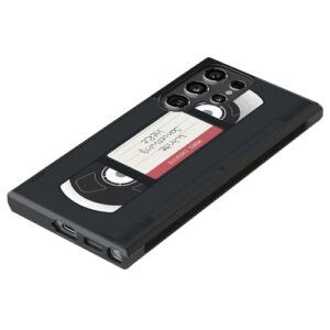 VHS Tape Video Cassette Personalized Black Rubber Phone Case Compatible With Samsung Galaxy S23 S23+ Ultra S22 S22+ S21 S21FE S21+ S20FE S20+ S20 Note 20 S10 S10+ S10e