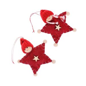 abaodam 1 pair christmas tree ornaments plush baby doll fireplace decor christmas angel doll christmas stuffed ornament christmas hanging pendants charms christmas pendants felt filler