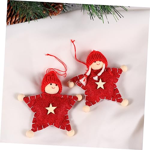 Abaodam 1 Pair Christmas Tree Ornaments Plush Baby Doll Fireplace Decor Christmas Angel Doll Christmas Stuffed Ornament Christmas Hanging Pendants Charms Christmas Pendants Felt Filler