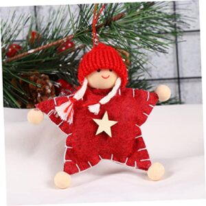 Abaodam 1 Pair Christmas Tree Ornaments Plush Baby Doll Fireplace Decor Christmas Angel Doll Christmas Stuffed Ornament Christmas Hanging Pendants Charms Christmas Pendants Felt Filler