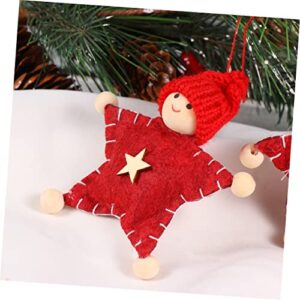 Abaodam 1 Pair Christmas Tree Ornaments Plush Baby Doll Fireplace Decor Christmas Angel Doll Christmas Stuffed Ornament Christmas Hanging Pendants Charms Christmas Pendants Felt Filler