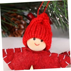 Abaodam 1 Pair Christmas Tree Ornaments Plush Baby Doll Fireplace Decor Christmas Angel Doll Christmas Stuffed Ornament Christmas Hanging Pendants Charms Christmas Pendants Felt Filler