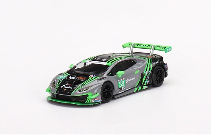 True Scale Miniatures Model Car Compatible with Lamborghini Huracán GT3 EVO #39 2022 IMSA Road America 2nd Place Limited Edition 1/64 Diecast Model Car MGT00499