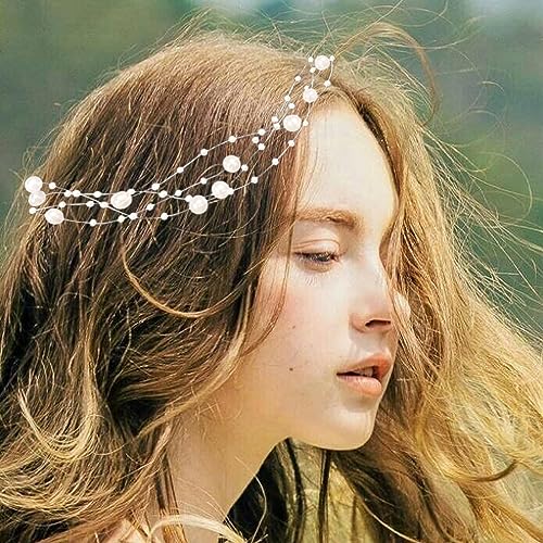 2 PCS Wedding Flower Headpieces for Girls, Headband Princess Hair Accessories, Hair Accessory Crown Tiaras for Women Headpiece for Wedding Party Birthday Kids