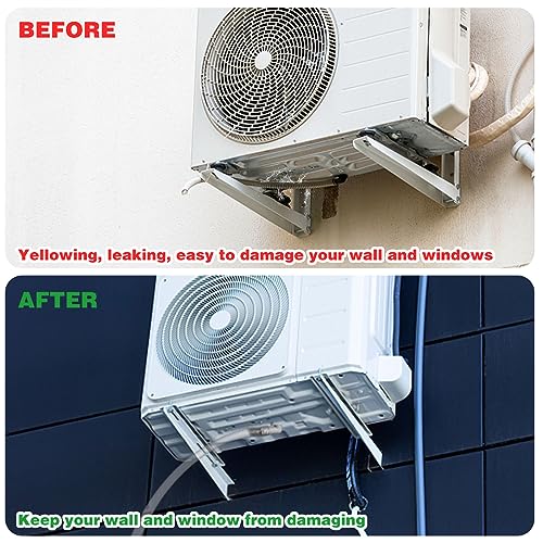 10Ft Portable Air Conditioner Drain Hose, 3/5 Inch Leakproof AC Drain Hose Kit, Universal AC Drain Hose Drain Pipe Replacement with Hose Connector and Clamp, Window Air Conditioner Unit Parts