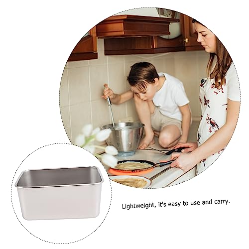 Hemoton Toast 2pcs Stainless Steel Square Box Non Stick Baking Pan Stainless Steel Food Containers Baking Dishes for Oven with Lids Baking s Bread Holder Organizer Cake Box Bread Box