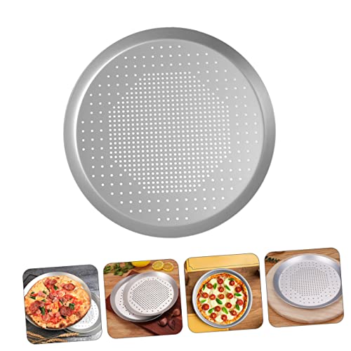 UPKOCH 1 PC Pizza Pan Bread Oven Non Stick Baking Sheet Round Baking Pan Pizza Pans with Pie Crisper Tray Alloy Pizza Platter Perforated Pizza Bakeware Household Oven Tray Baking Tray Can