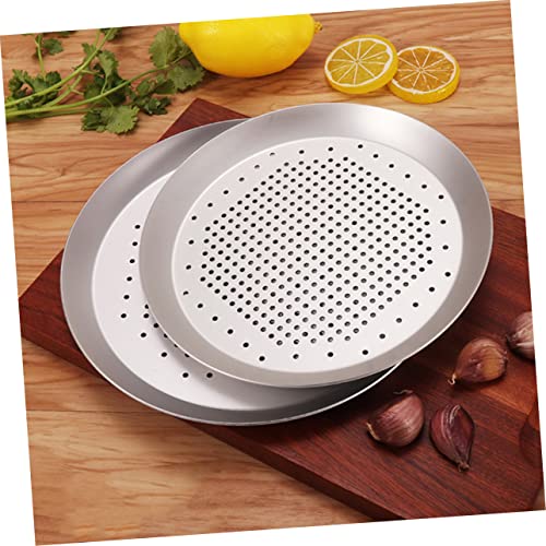 UPKOCH 1 PC Pizza Pan Bread Oven Non Stick Baking Sheet Round Baking Pan Pizza Pans with Pie Crisper Tray Alloy Pizza Platter Perforated Pizza Bakeware Household Oven Tray Baking Tray Can