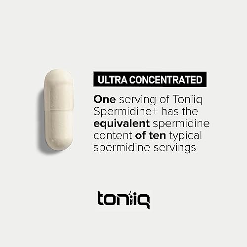 22mg Ultra Concentrated Spermidine Supplement - 3rd Party Tested Spermidine Supplements for Men and Women - Rice Germ Extract and Trihydrochloride Complex Blend - 60 Vegetarian Capsules - 30 Servings