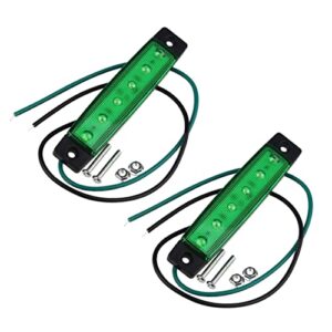 unomor 2 pcs 6 led rear light truck tail lights led tail lights led taillight brake light green led brake lights led trailer lights