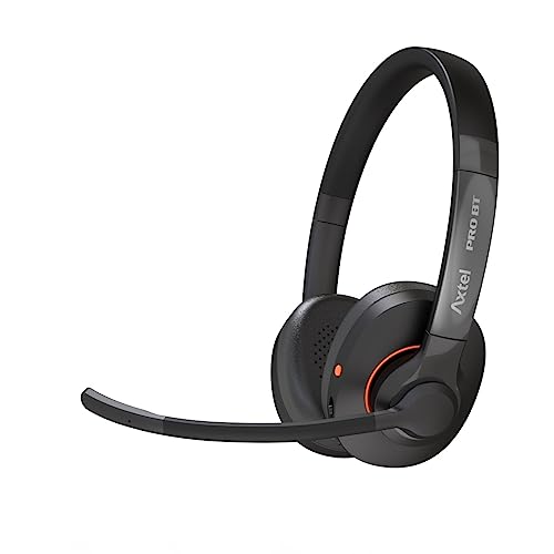 Axtel Pro BT Wireless Headset - Bluetooth Headset w/Noise-Canceling Mics - Dual Connectivity - Connect to PC/Mac/Mobile - Works w/Teams, Zoom & More (Stereo (USB-A))