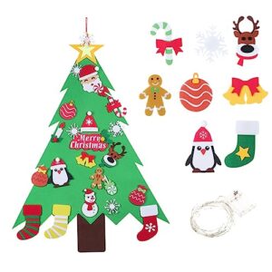 oatipho felt christmas tree kids felt christmas tree set felt xmas tree ornament diy felt christmas tree kids suit play set toddler gift felt christmas tree adornment diy decorations blush