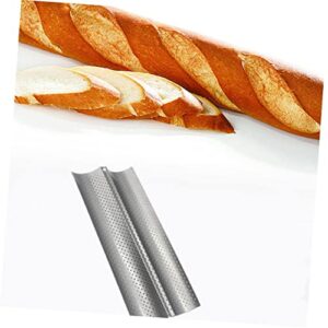 PACKOVE Non Stick Baking Sheet Italian Bread French Bread Pan Hot Dog Molds Italian Bread Pan Breadstick Baking Pan Tray Baking Tools Bakeware Small Frame Mini Loaf Pans Oven Tray