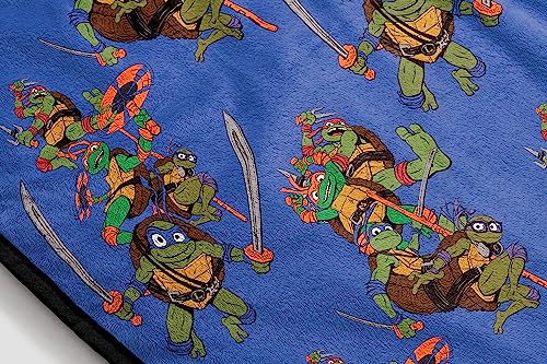 Nickelodeon Teenage Mutant Ninja Turtles Mutant Mayhem Plush Throw Blanket - Measures 40 x 50 - Super Soft Fleece Kids Bedding