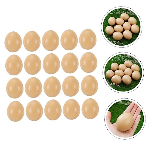 POPETPOP 20pcs Imitation Eggs Wooden Playset Wooden Egg Coloring Eggs Children Egg Toys Eggs Surprise Toys DIY Easter Eggs Plastic Kids DIY Eggs Plastic Easter Eggs DIY Coloring Eggs Food