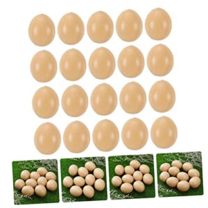 POPETPOP 20pcs Imitation Eggs Wooden Playset Wooden Egg Coloring Eggs Children Egg Toys Eggs Surprise Toys DIY Easter Eggs Plastic Kids DIY Eggs Plastic Easter Eggs DIY Coloring Eggs Food