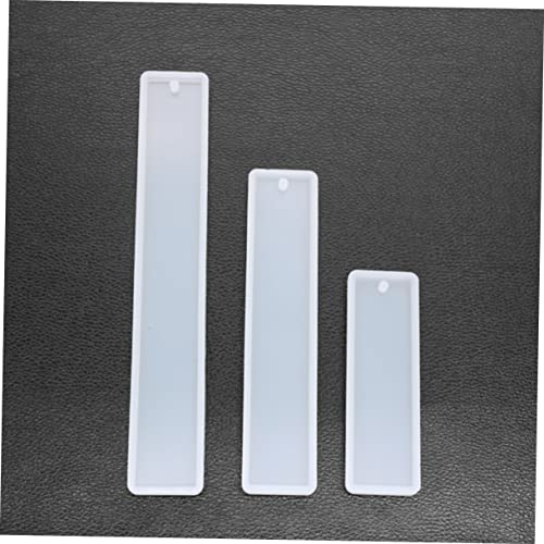 NUOBESTY 10pcs Bookmark Mold Silicone Tray Mold DIY Bookmarks Tray Resin Mold Jewelry Making Mould Personalized Bookmarks Silicone Bookmark Molds Silica Gel Bookmark Molds for Epoxy Resin