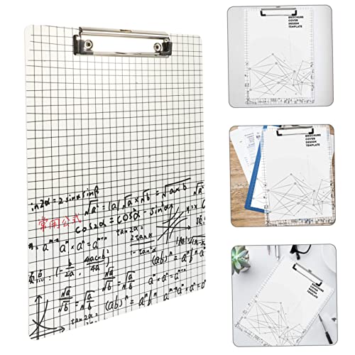 NUOBESTY 4pcs Transparent Board Clip Folder Organizer Office Folders Organizer Plastic Paper Clipboard Memo Clipboard Writing Board Document Organizer Document Holder Exam Paper Clips Nurse