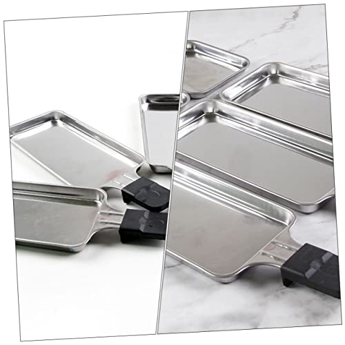 Hemoton 9 Pcs Metal Food Tray Bread Baking Pan Pizza Baking Pan Oven Baking Pans Cake Pan Bread Loaf Pan Stainless Steel Stackable Baking Tray Stainless Steel Bread Pan Bbq Baking Pan