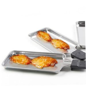 Hemoton 9 Pcs Metal Food Tray Bread Baking Pan Pizza Baking Pan Oven Baking Pans Cake Pan Bread Loaf Pan Stainless Steel Stackable Baking Tray Stainless Steel Bread Pan Bbq Baking Pan