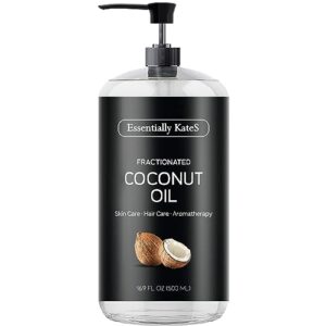 essentially kates fractionated coconut oil 16.9 fl oz (500ml) - skin care, hair care, aromatherapy massage oil