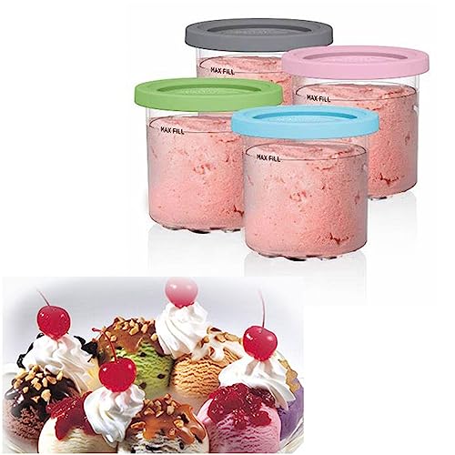 Creami Pints, for Ninja Creami Pint, Creami Pint Safe and Leak Proof for NC301 NC300 NC299AM Series Ice Cream Maker