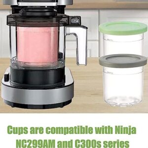 Creami Pints, for Ninja Creami Pint, Creami Pint Safe and Leak Proof for NC301 NC300 NC299AM Series Ice Cream Maker