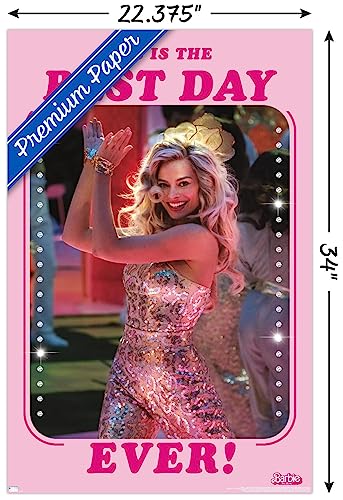 Trends International Mattel Barbie: The Movie-Best Day Ever Wall Poster, 22.37" x 34.00", Premium Unframed Version