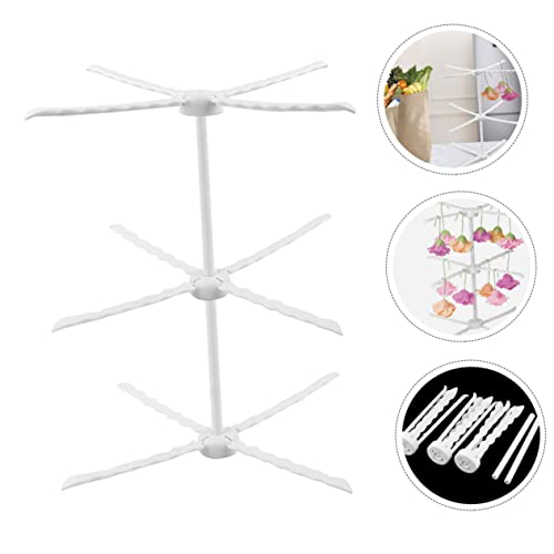 Zerodeko Fondant Drying Rack Flower Drying Hanger Fondant Tools Italian Decor Vertical Drying Rack Foldable Clothing Rack Drying Flower Stand Decorating Tool Kitchen Pasta Stand Coat Hanger